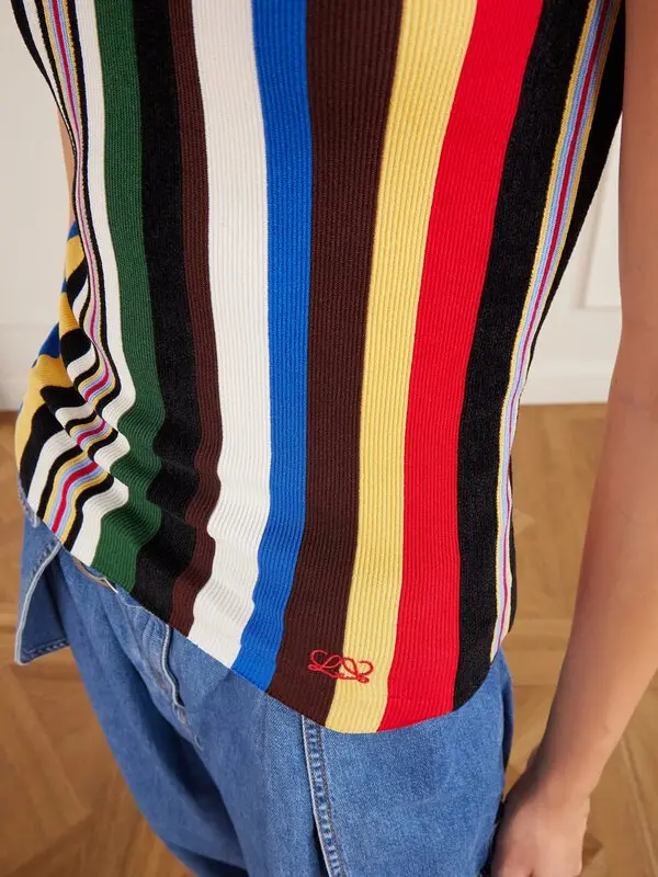 Loewe Striped Ribbed-knit Tank - Multi