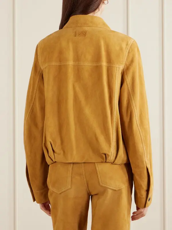 Loewe Gathered Suede Jacket