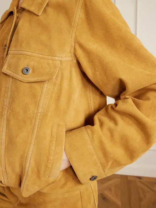 Loewe Gathered Suede Jacket
