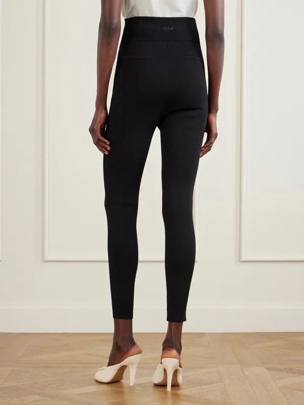 Chloé Paneled Stretch-knit Leggings