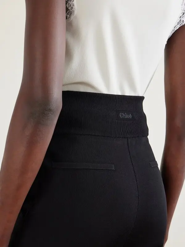 Chloé Paneled Stretch-knit Leggings