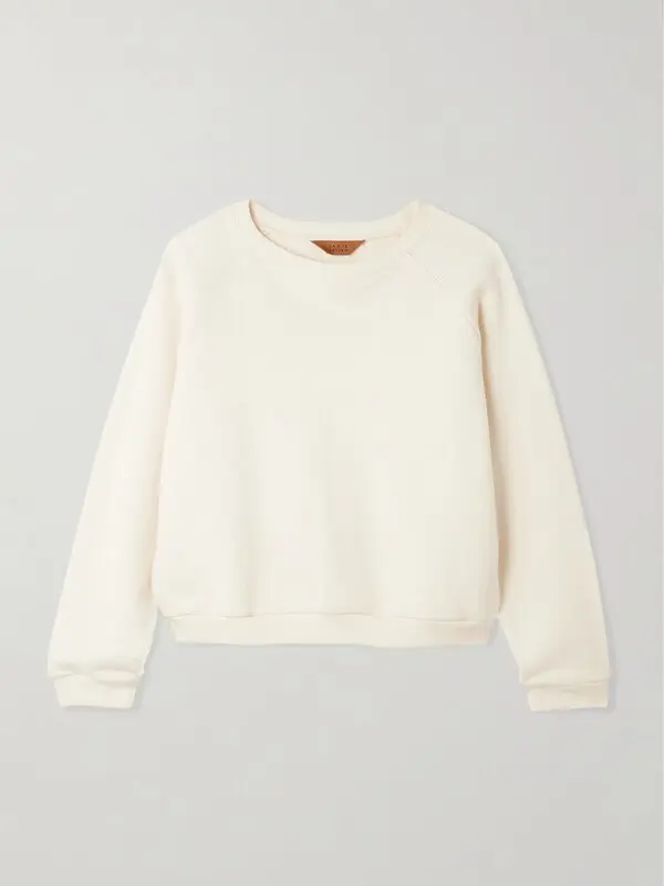 JAMIE HALLER The Daily' Cotton-terry Sweatshirt - Neutrals