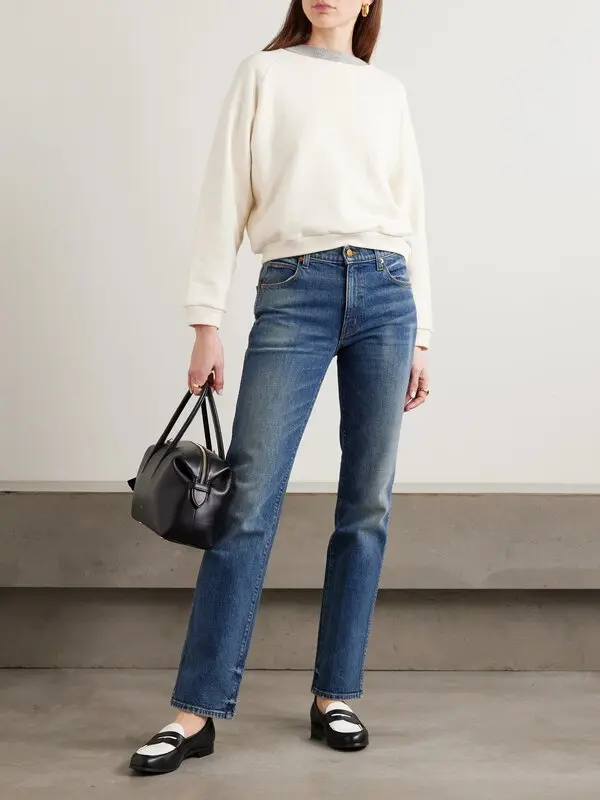 JAMIE HALLER The Daily' Cotton-terry Sweatshirt - Neutrals
