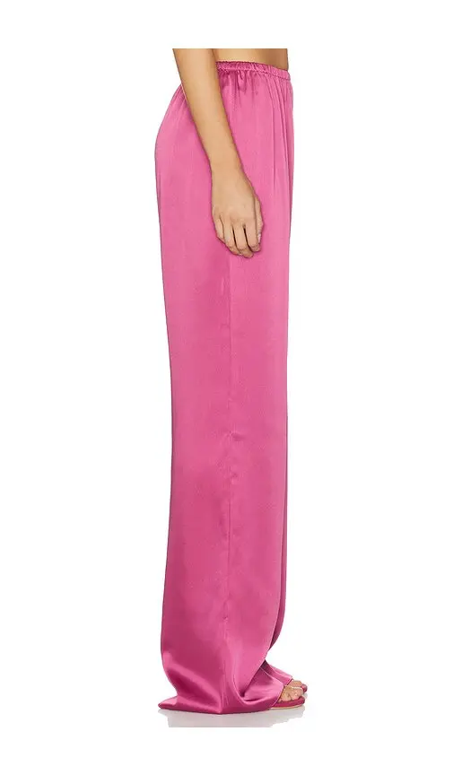 SEROYA Satin Wide Leg Pull-on Pants - Blush