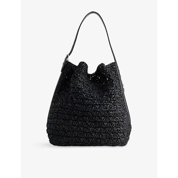 TOTEME Raffia Tote Bag - Black