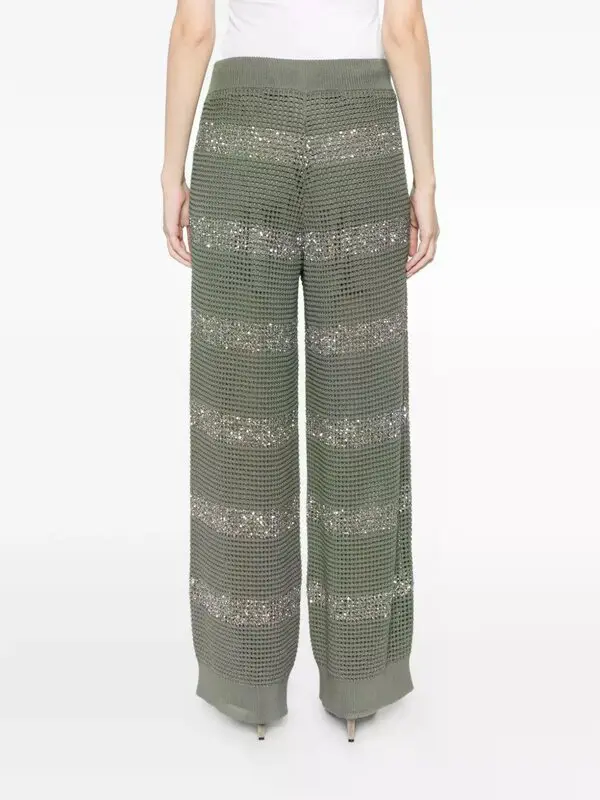 Brunello Cucinelli Sequin Embellished Knit Trousers