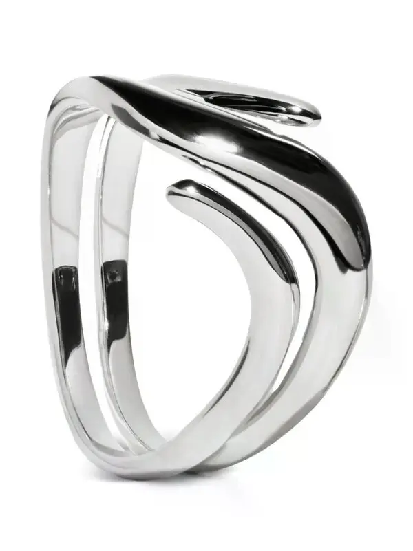 Monica Vinader Swirl Wrap Ring In Sterling Silver - Gold