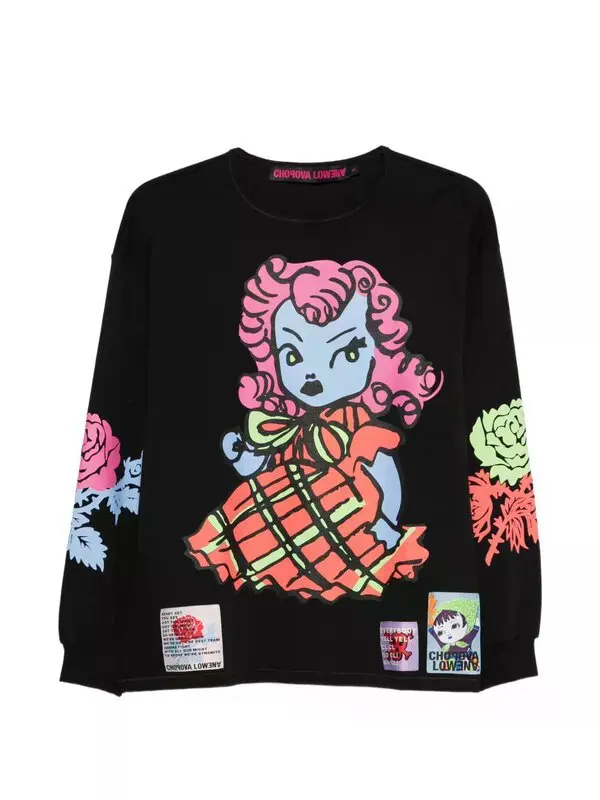 CHOPOVA LOWENA Graphic-print T-shirt - Black
