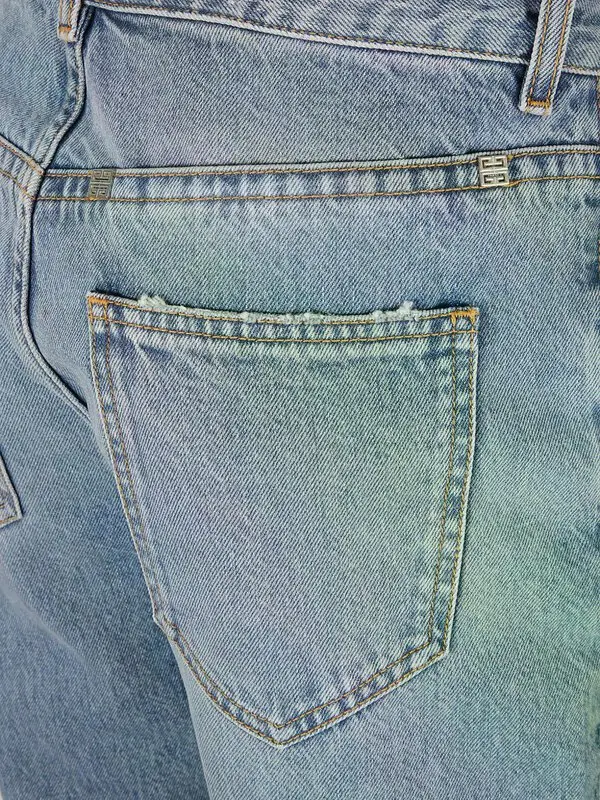 Givenchy Distressed Straight Leg Jeans