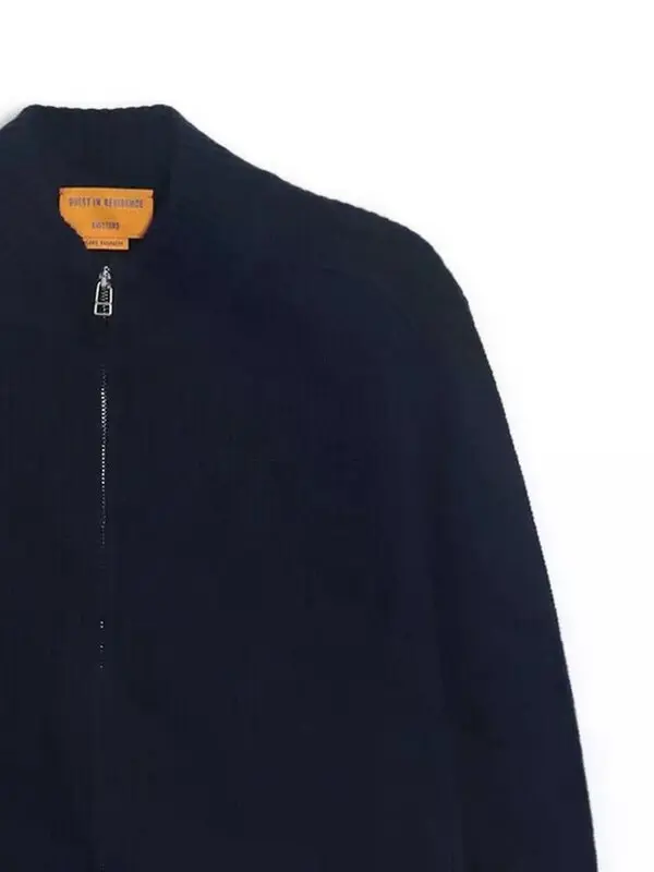 Guest In Residence Ribbed Cashmere Zip-up Cardigan - Blue