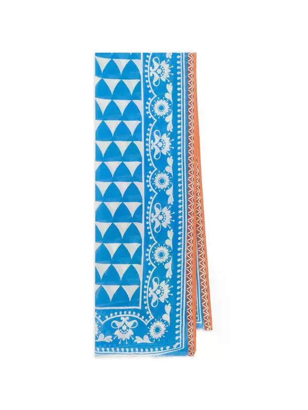 Malìparmi Geometric Printed Scarf - Blue