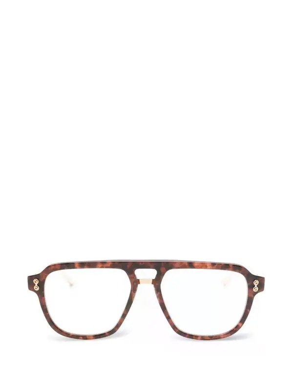 AKONI Browline Glasses - Brown