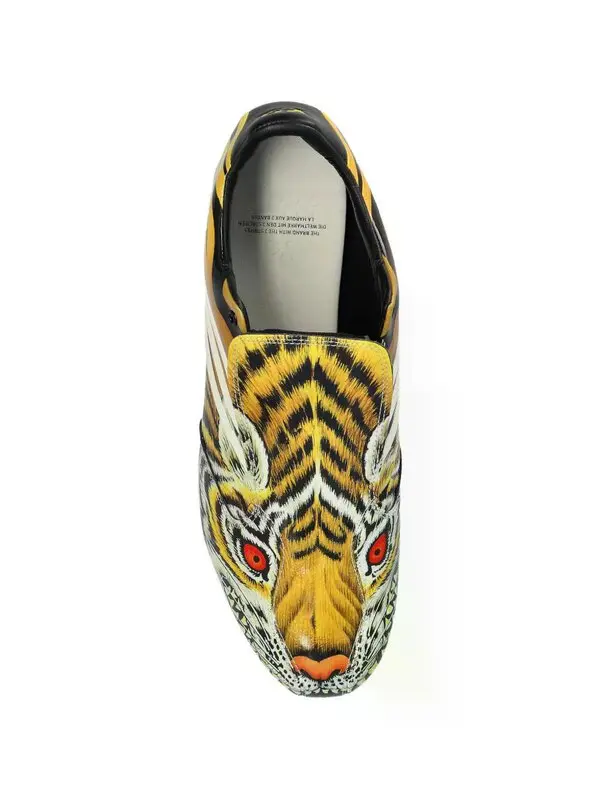 Y3 Tiger Print Slip-on Sneakers - Yellow