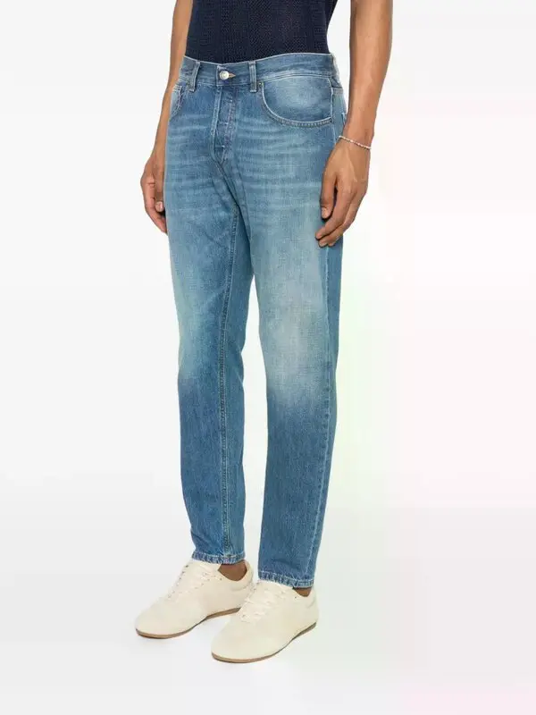 DONDUP Straight Leg Faded Jeans