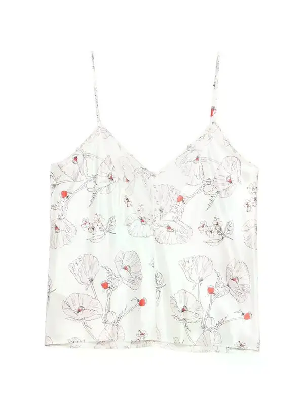Olivia Von Halle Etta Floral-print Pajamas - Neutrals