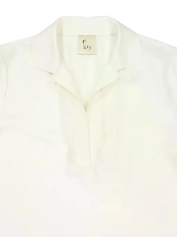 PAULA Diane V-neck Long-sleeve Blouse - Neutrals