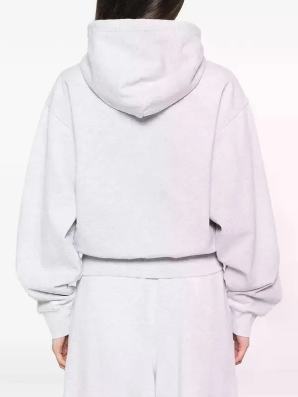 Alexander Wang Zip-up Hoodie With Rhinestone Drawcords