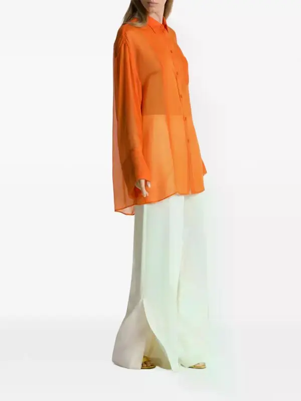 Alberta Ferretti Sheer Pocket Blouse