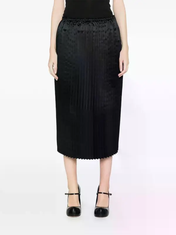 Comme Des Garçons Pleated Midi Skirt