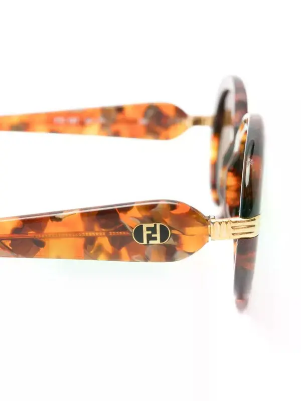 Fendi Tortoiseshell Round Frame Sunglasses