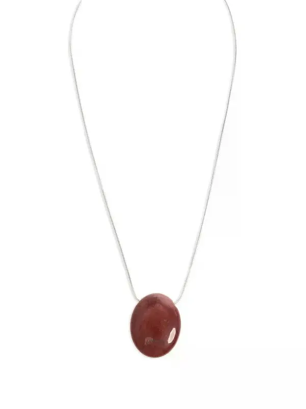 Lié Studio Julia Necklace With Mookaite Gemstone Clasp Fastening - Silver