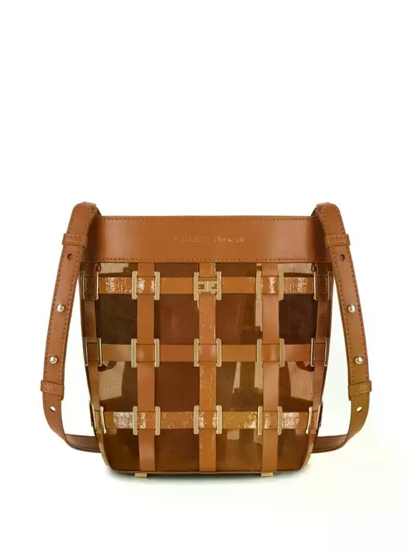 Elisabetta Franchi Woven Leather Tote Bag - Brown