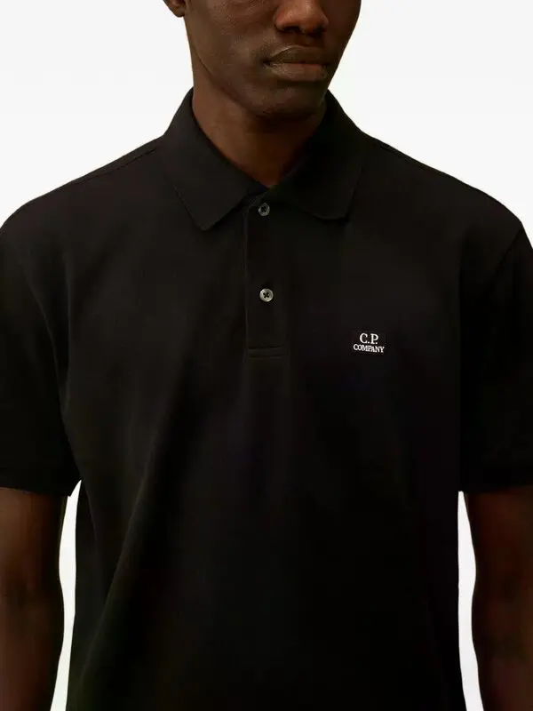 C.P. COMPANY Short-sleeve Point-collar Cotton Polo Shirt