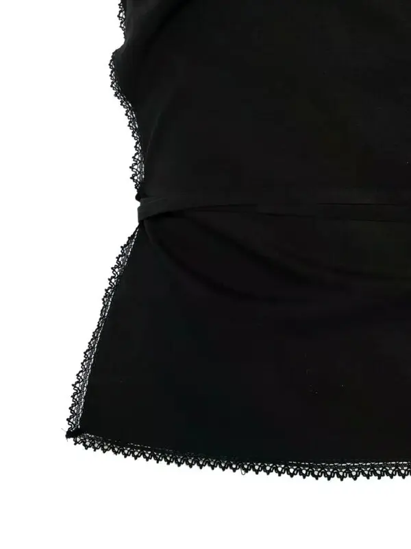MSGM Lace Trimmed Tie-fastening Top
