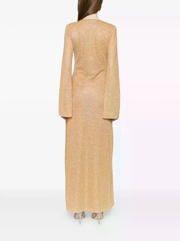 Oseree Maxi Dress With Ring Detail - Neutrals