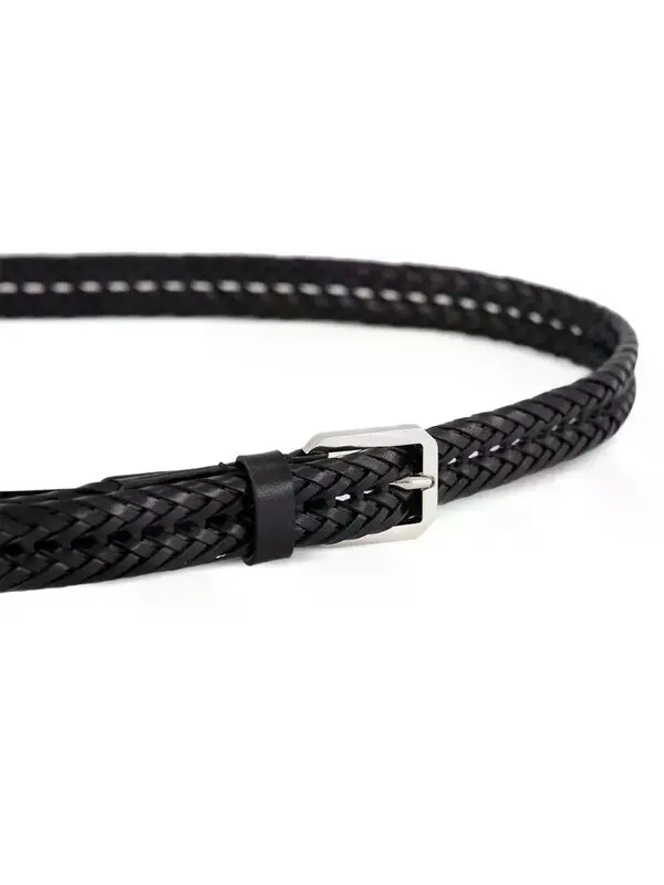 TOM FORD Braided Leather Belt - Black