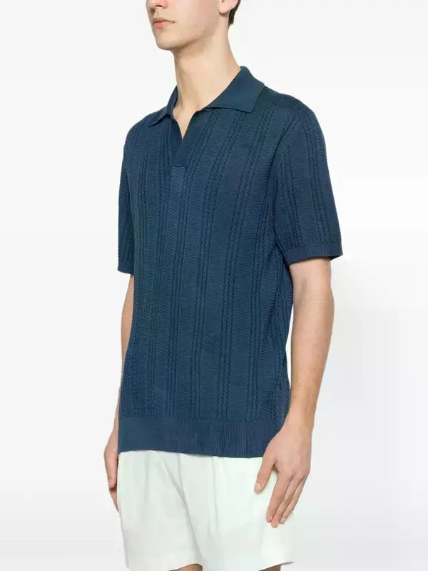 Canali Textured T-shirt - Blue