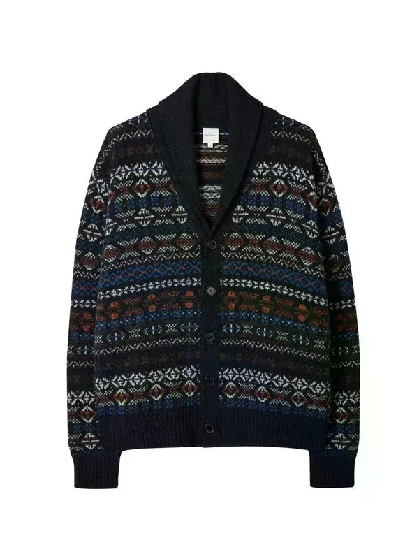 Paul Smith Fair Isle Shawl Collar Cardigan
