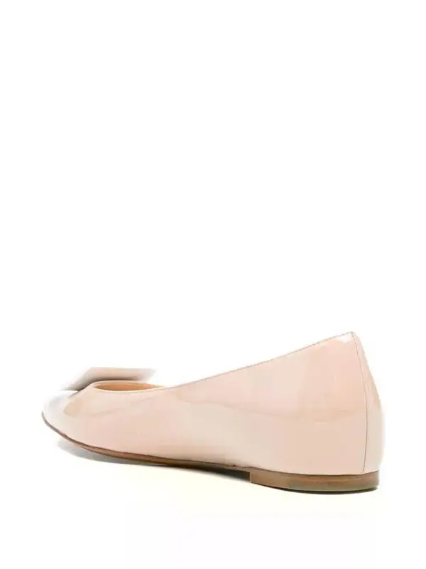 Roberto Festa Ballet Flats With Square Detail - Neutrals