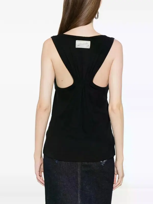 Victoria Beckham Sleeveless Round Neck Top - Black