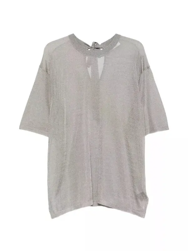 Christian Wijnants Tie-fastening T-shirt - Grey