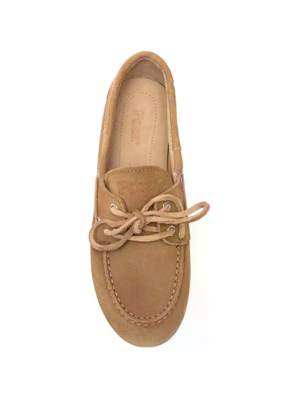 POSA Tie-detail Suede Loafers