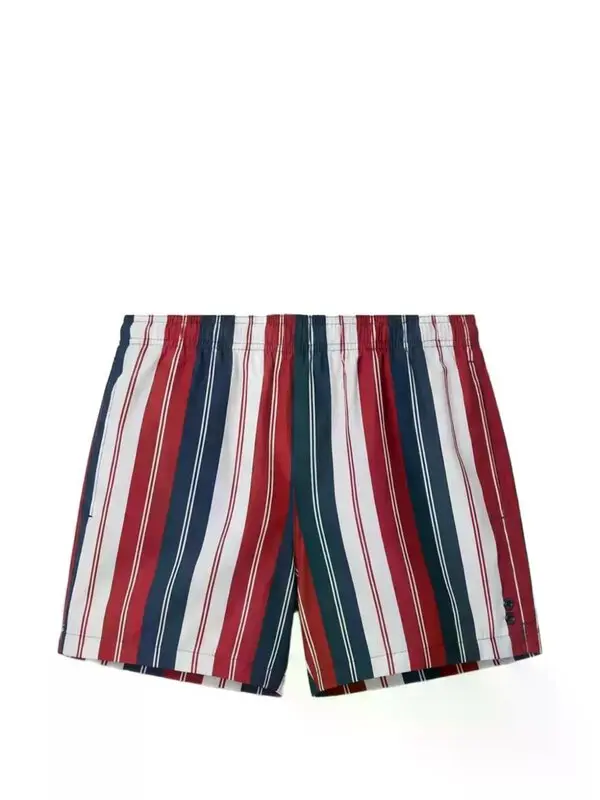 RON DORFF Striped Swim Shorts - Red