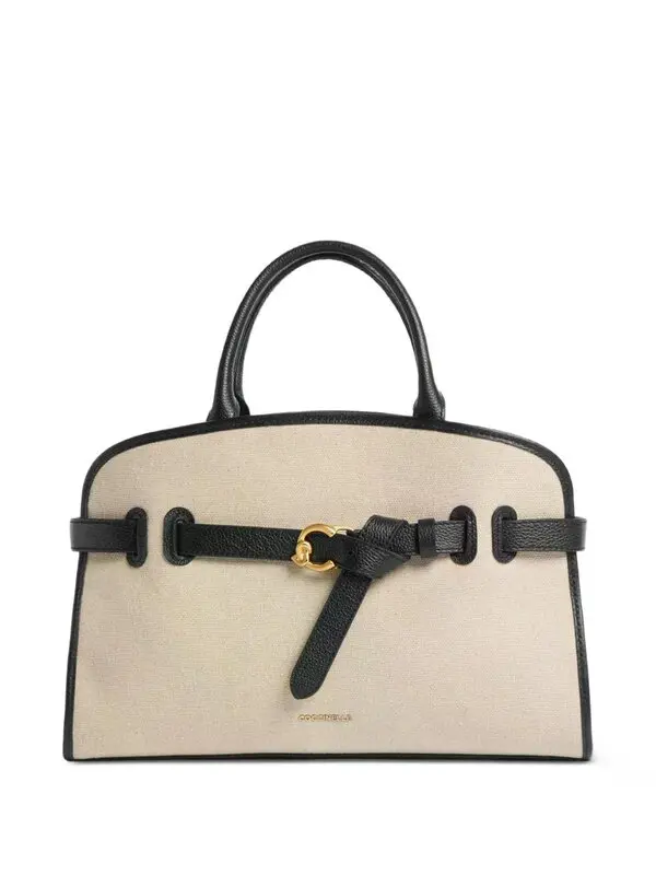 COCCINELLE Sabine Leather-trimmed Tote Bag - Neutrals