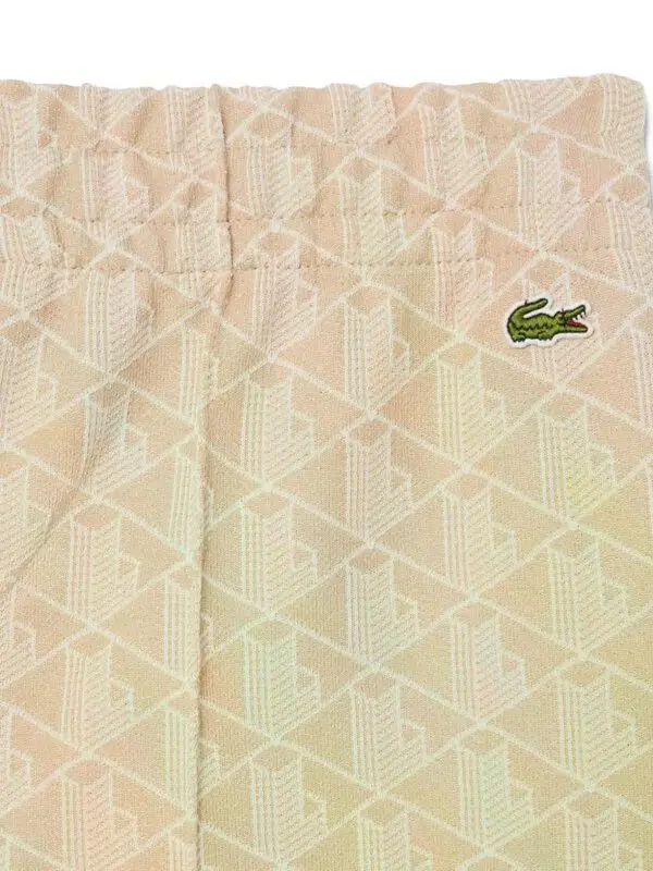 Lacoste Monogrammed Geometric Print Track Pants - Neutrals