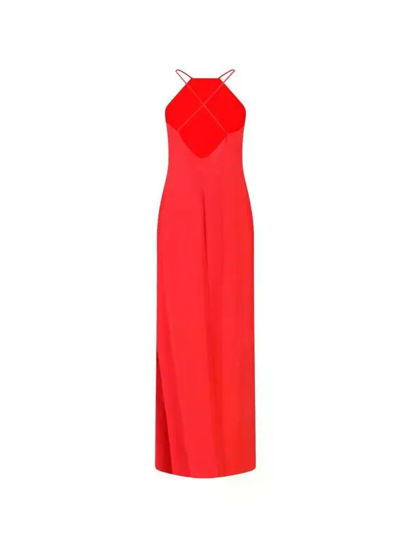 Ralph Lauren Halterneck Maxi Dress With Side Slit