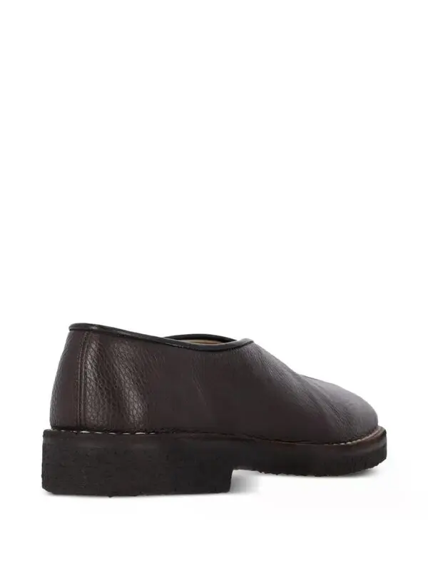 LEMAIRE Grained Leather Loafers With Piped Trim
