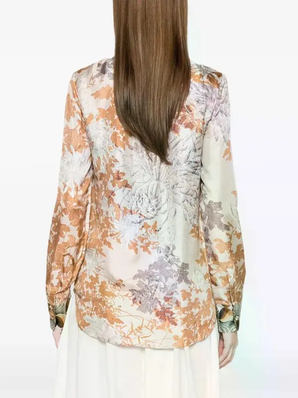 PIERRE-LOUIS MASCIA Floral Print Silk Shirt