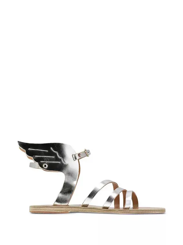 ANCIENT GREEK SANDALS Ikaria Winged Strap Sandals - Silver