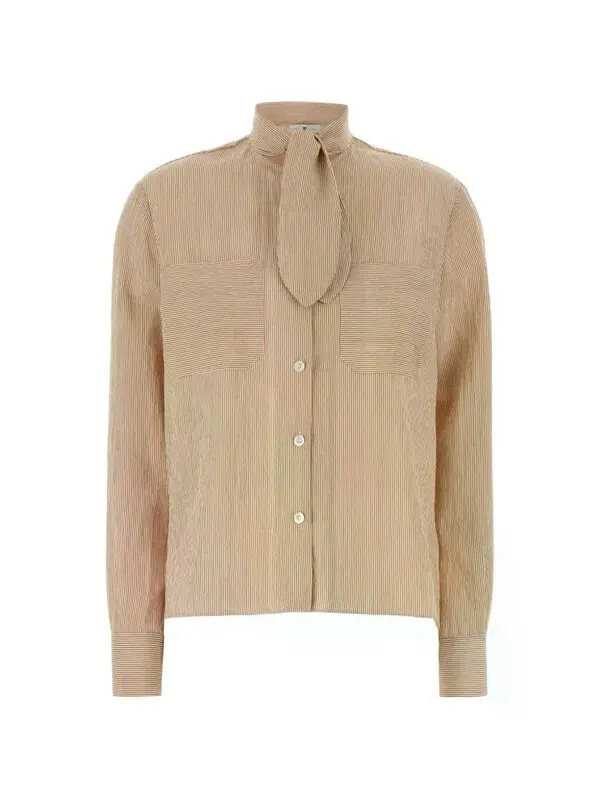 PT TORINO Striped Shirt - Neutrals