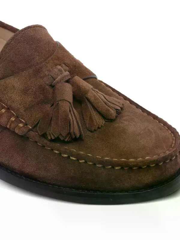 STUART WEITZMAN Tassel Round Toe Loafers