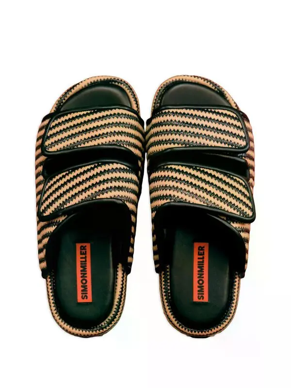 SIMONMILLER Raffia Striped Sandals