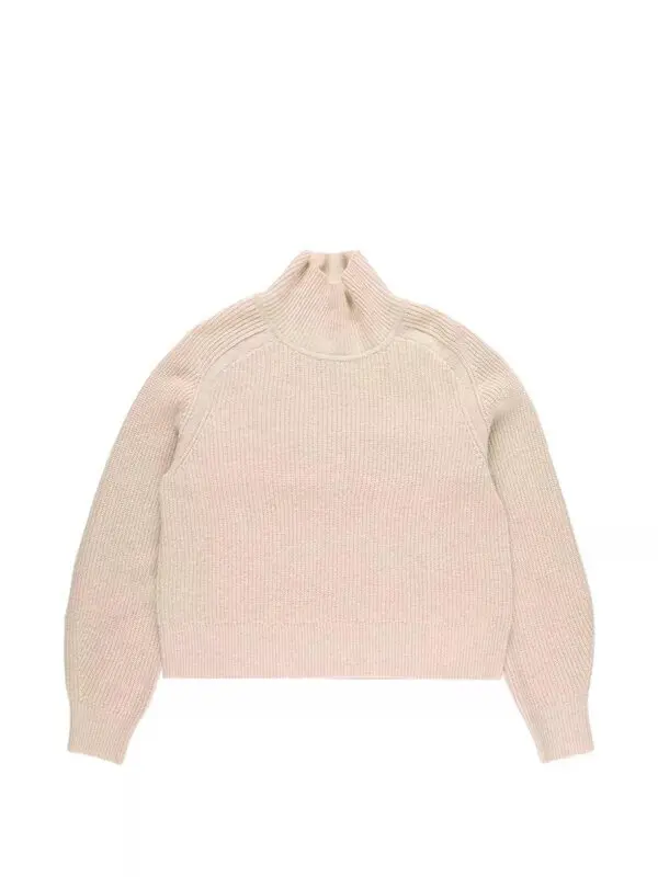 Guest In Residence Cropped Ribbed Turtleneck - Neutrals