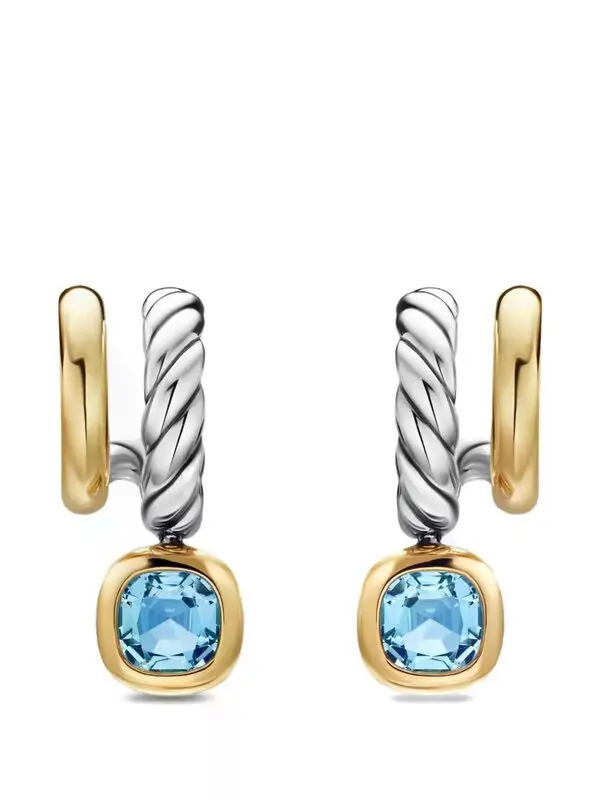 David Yurman Dy Mercer® Color Two Row Drop Earrings - Silver