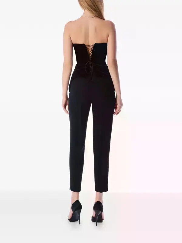 IMROSKA Velvet Sweetheart Neck Corset Top