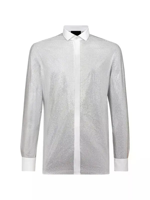 Philipp Plein Crystal Platinum Cut Shirt